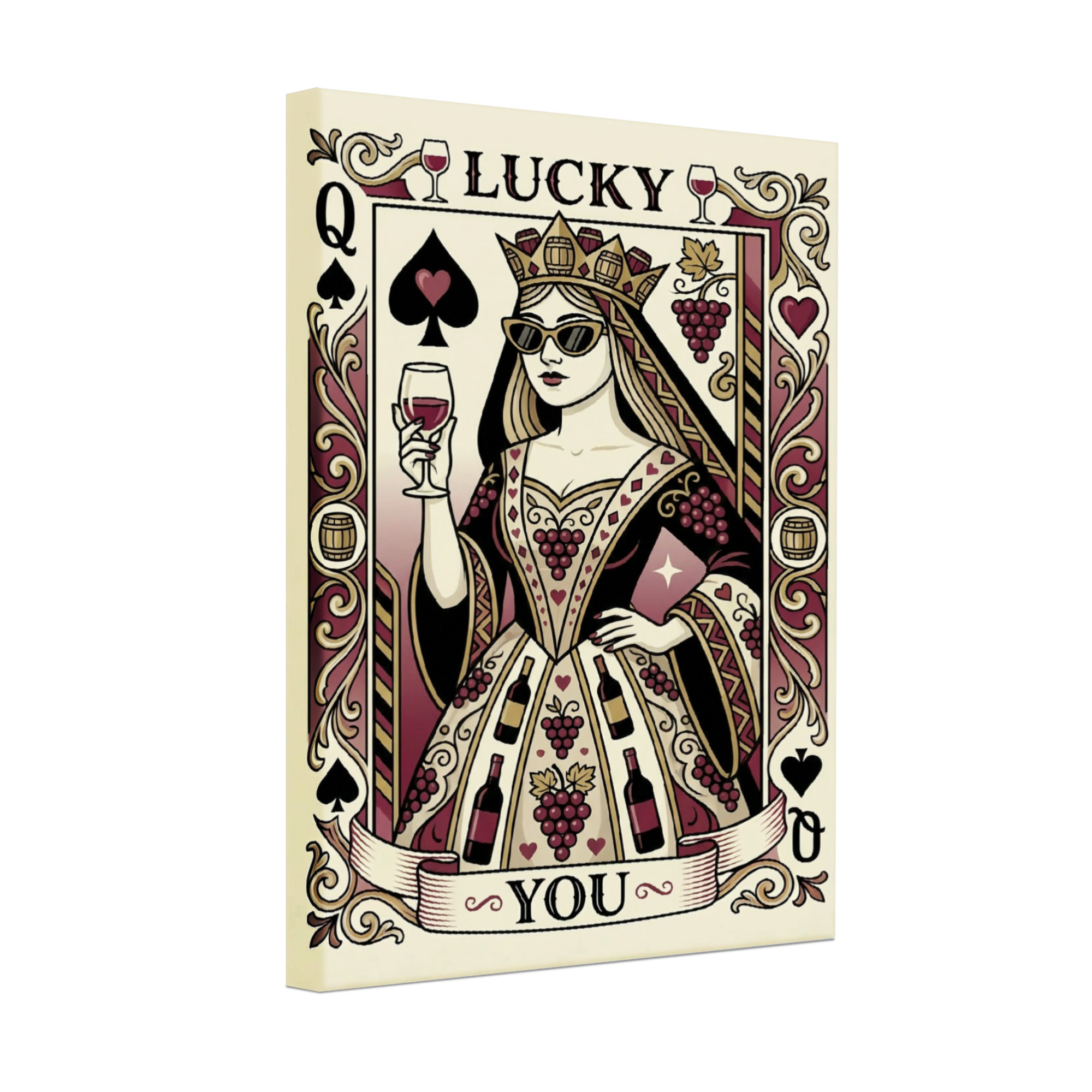 Astoria Grand Fashion Queen Of Spades Wine Theme Design | Wayfair