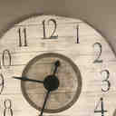 Gracie Oaks Killebrew Round Wood Slat Wall Clock with Distressed Finish ...