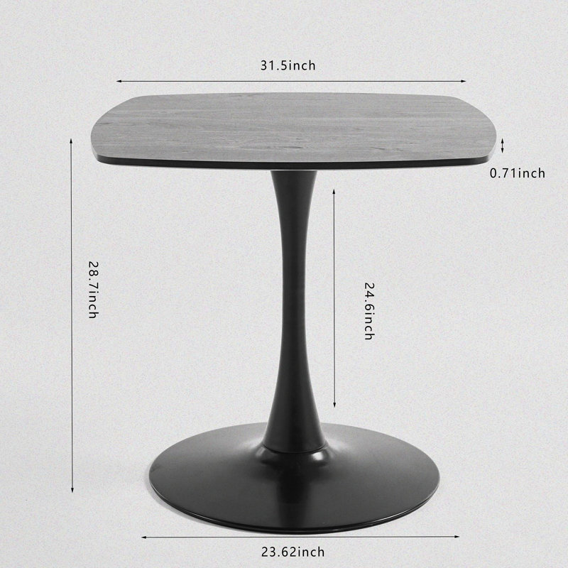 Wrought Studio™ Vintage Style Dining Table with Metal Leg and Wooden ...