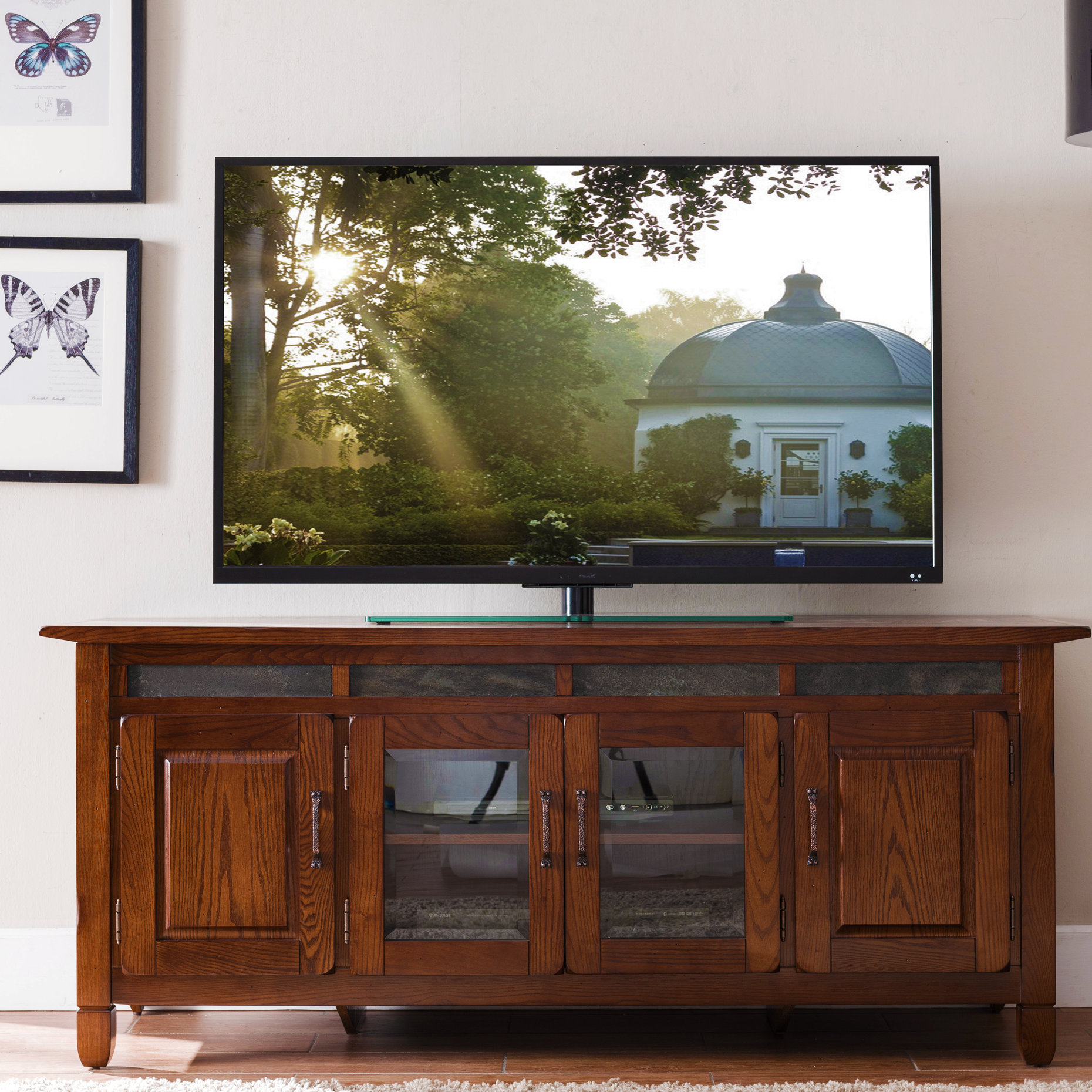 Charlton Home® Huse TV Stand for TVs up to 75" & Reviews | Wayfair
