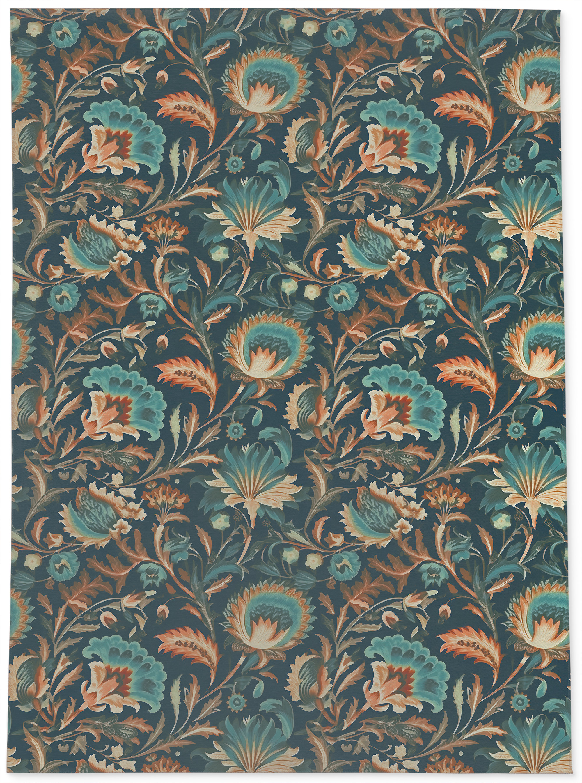 KAVKA DESIGNS BLOOMSBURY BLUE Office Mat By Marina Gutierrez Area Rug ...