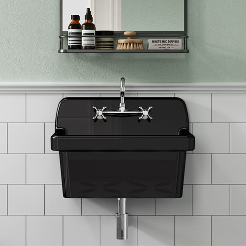 ELLAI Wall Mount Utility Sink Wall Mounted Laundry Tub Ceramic Farm ...
