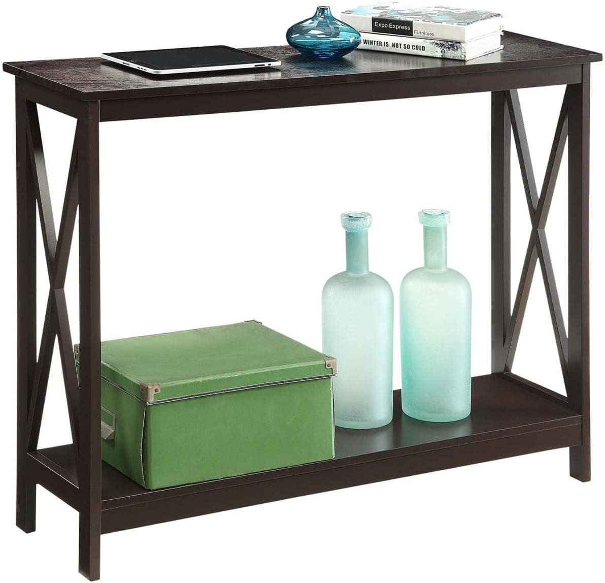 17 Stories Transitional Console Table With X-Side Panels | Wayfair