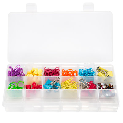 Stalwart Small Parts Organizer Tool Box - with Drawers and Customizable ...