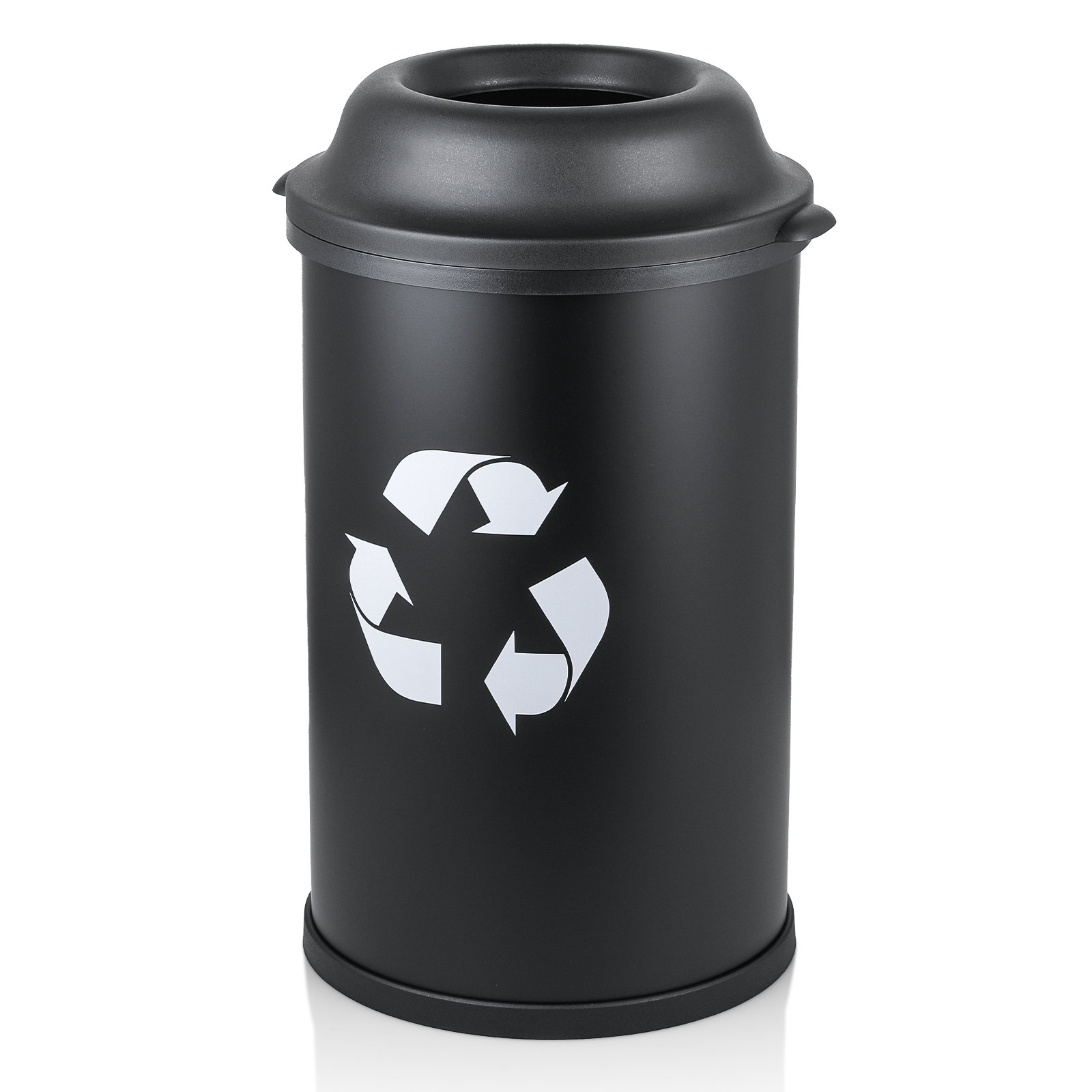 MoNiBloom 13 Gallon Commercial Trash Can Dome Top Black Dustbin Waste ...