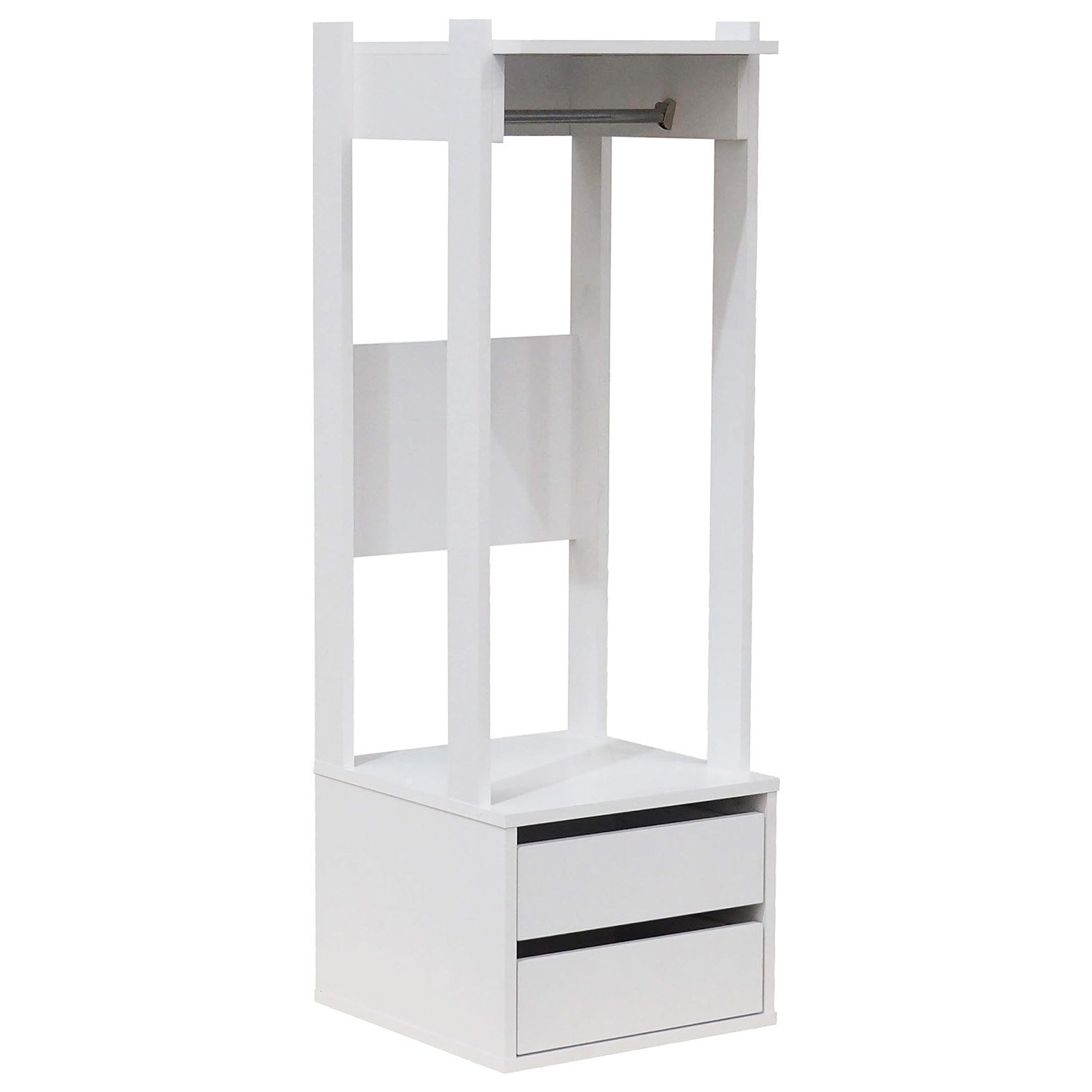 Ebern Designs Open Wardrobe Armoire Closet with 2-Drawers - Wayfair Canada