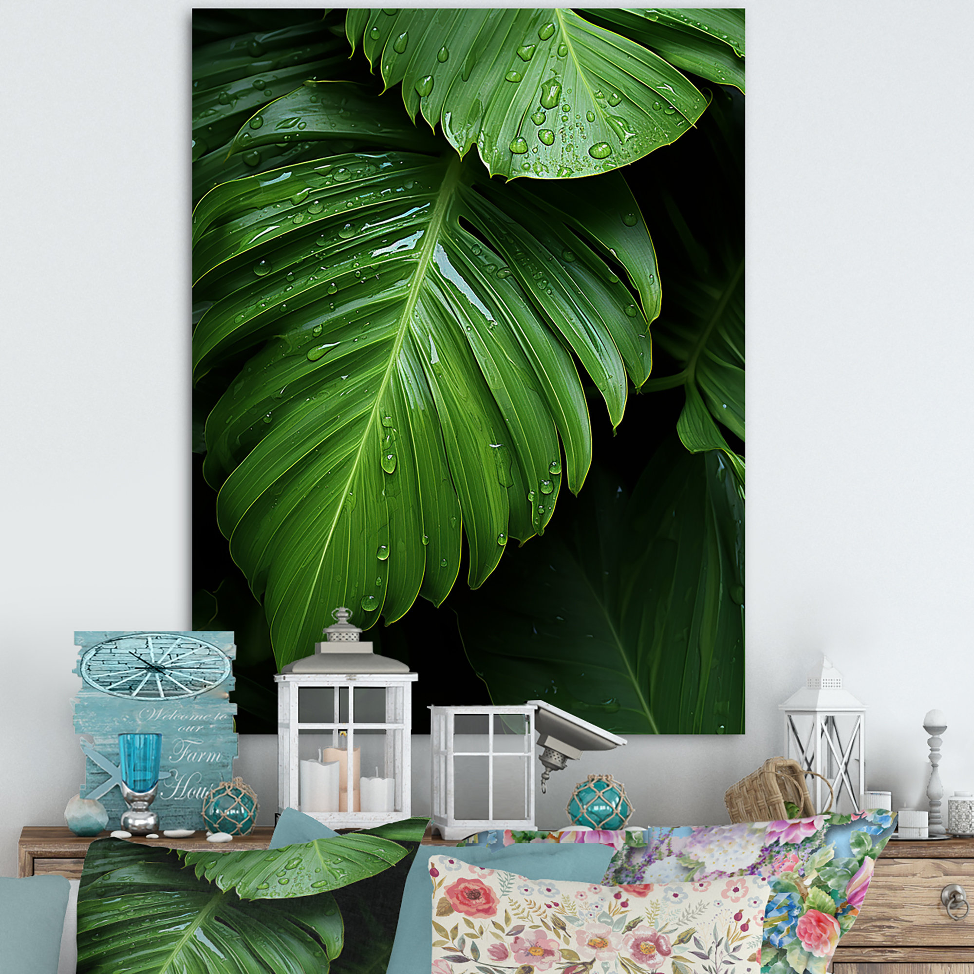 Design Art Palm Leaves Serenity On Canvas Print - Wayfair Canada