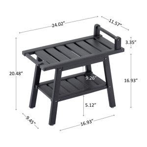 Rebrilliant Natilea Polyethylene Plastic Shower Bench & Reviews | Wayfair