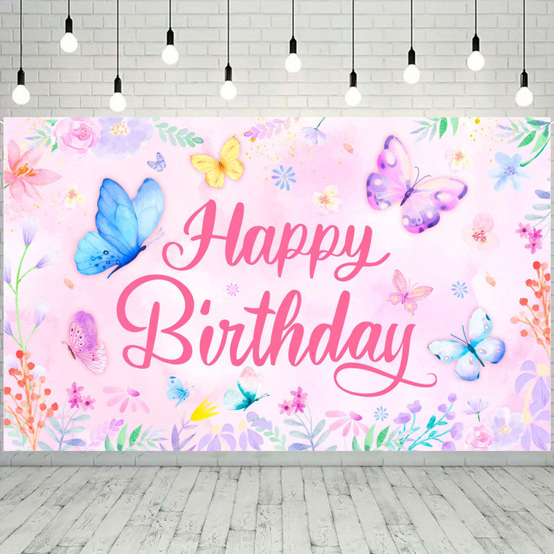 Dakota Fields Butterfly Party Backgroundp, 110 x 180cm Butterfly Theme ...