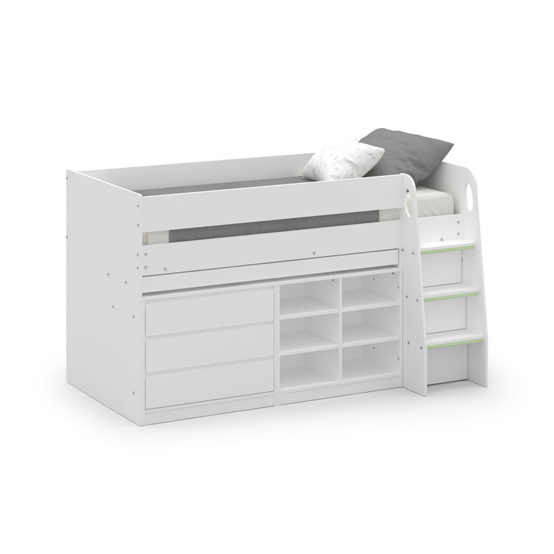 Harriet Bee Moesha Single (3') 3 Drawer Bed Frames Mid Sleeper Loft Bed ...