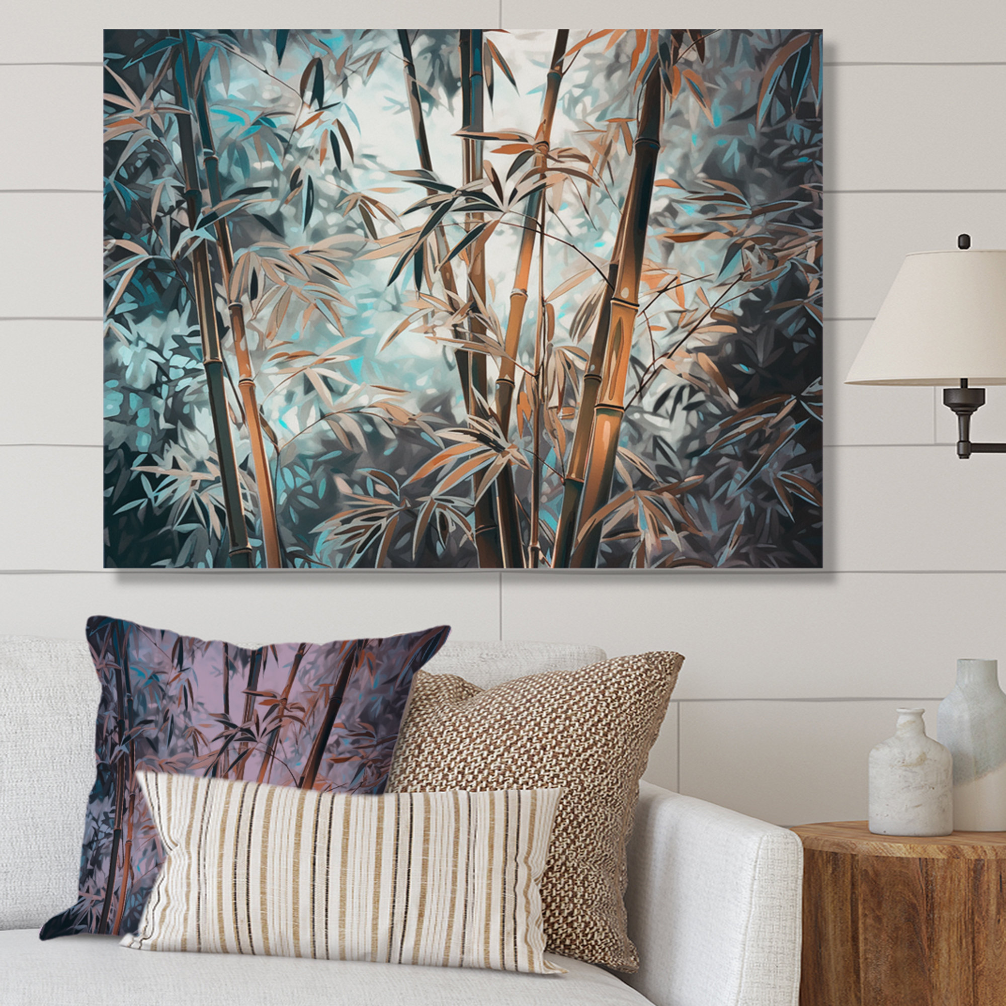 Bay Isle Home™ Hort Brown Floral Bamboo Oasis I On Canvas Print | Wayfair