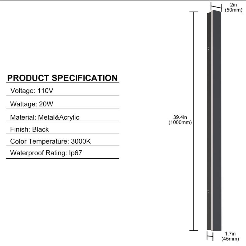 Ivy Bronx Clista Aluminum Outdoor Modern Rectangular Ip65 Anti-Rust LED ...
