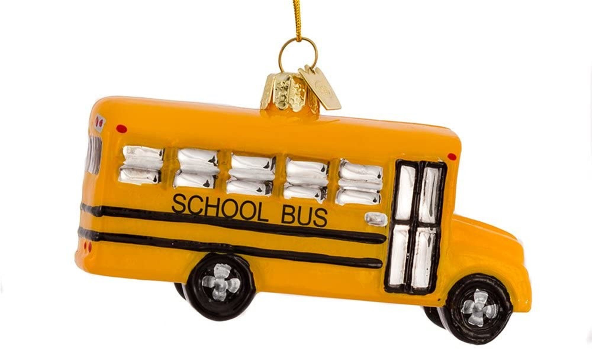 Kurt Adler Noble Gems School Bus Glass Ornament | Wayfair