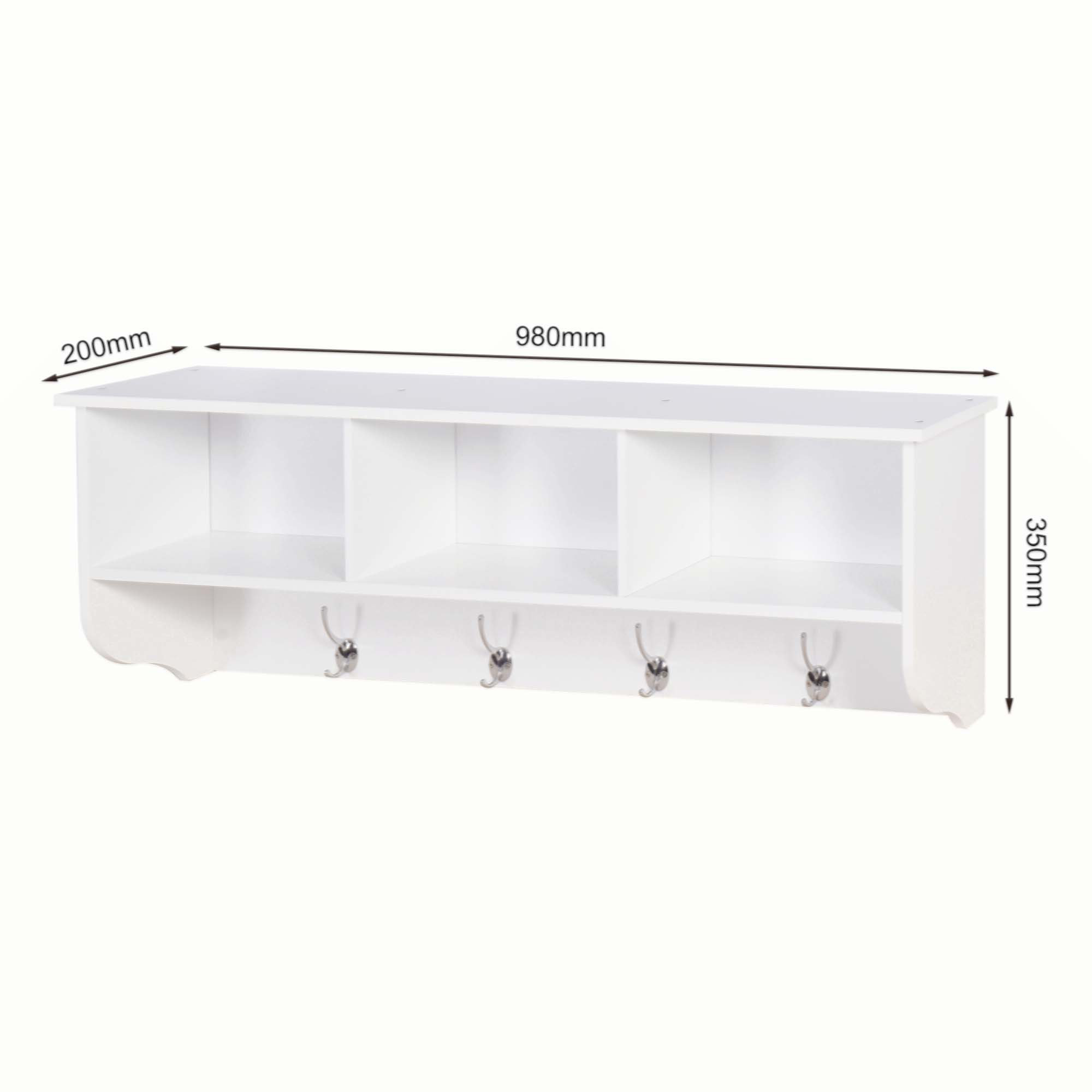 Winston Porter Entryway Wall Mounted Coat Rack With 4 Dual Hooks Living ...