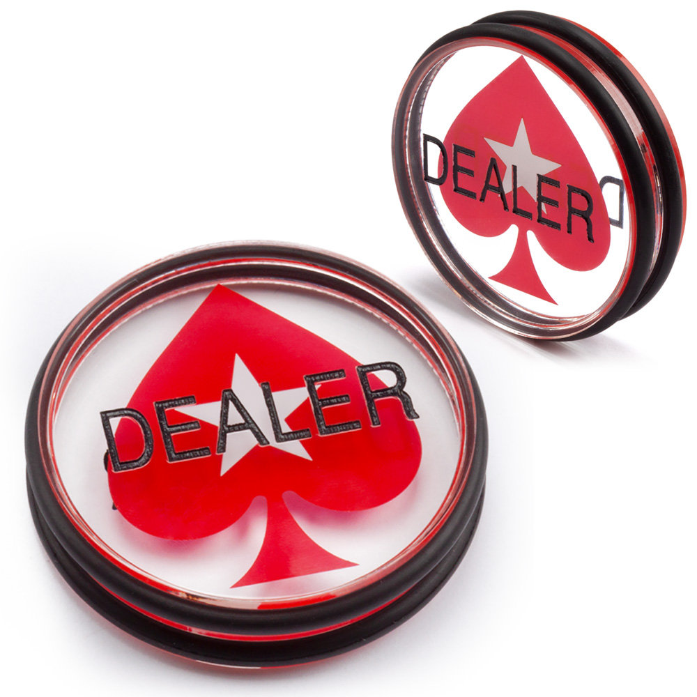 GSE Games & Sports Expert 3-Inch Double-Sided Clear Acrylic Dealer Puck ...