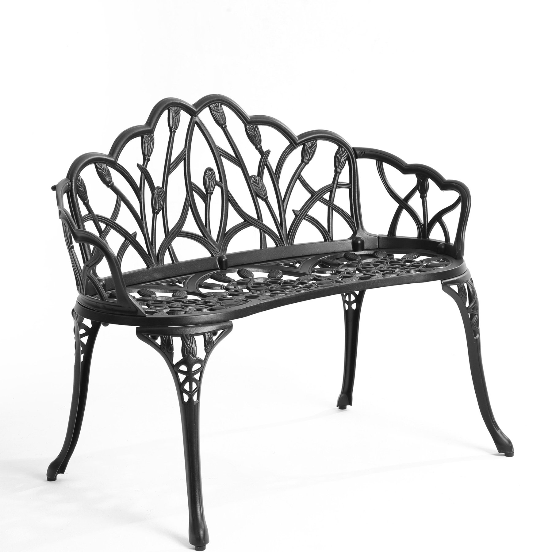 Astoria Grand Cast aluminium bench | Wayfair