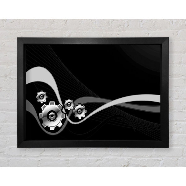 Rosalind Wheeler Silver Cogs Of Time - Single Picture Frame Art Prints ...