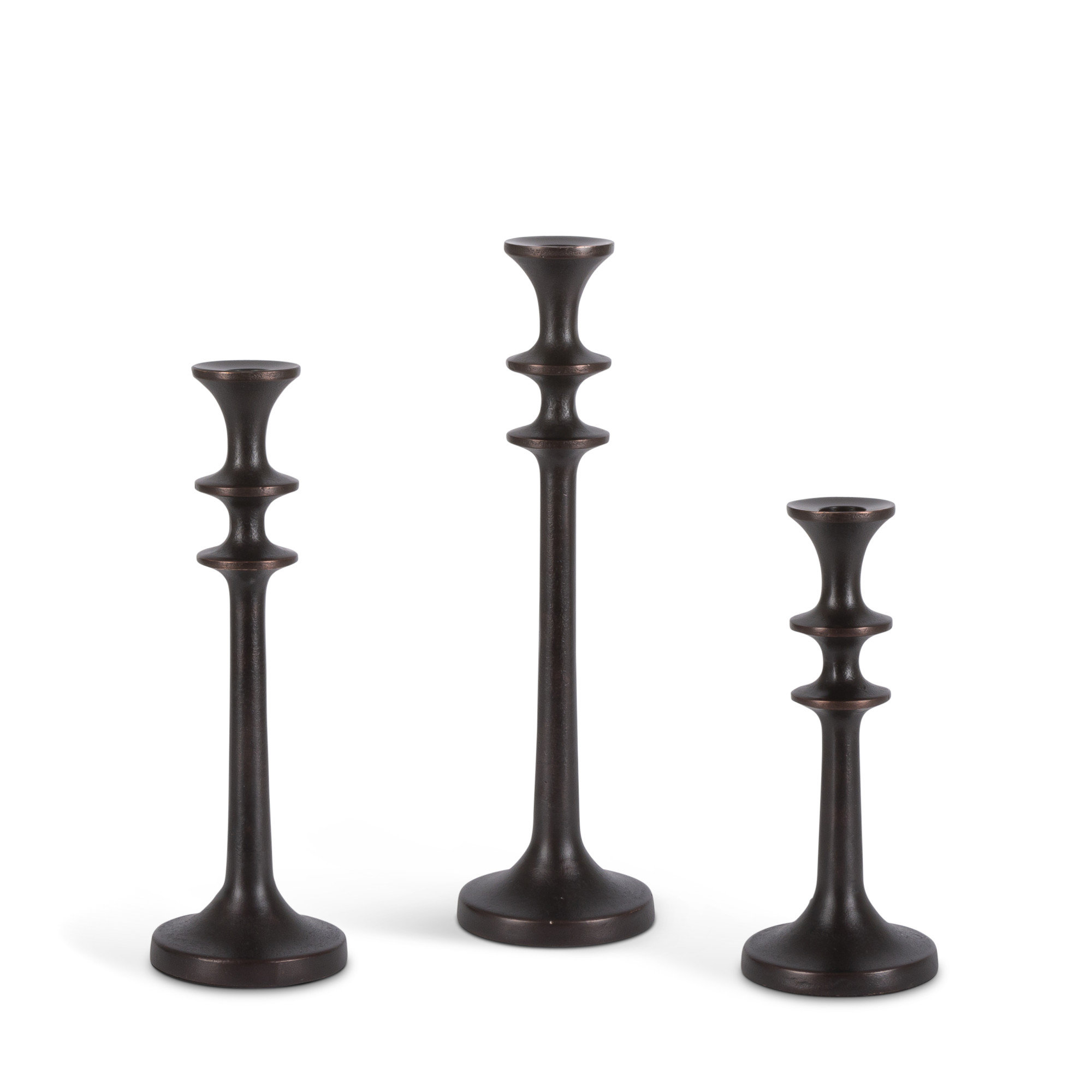 Park Hill Collection Dominion Cast Aluminun Candlesticks, Set Of 3 ...