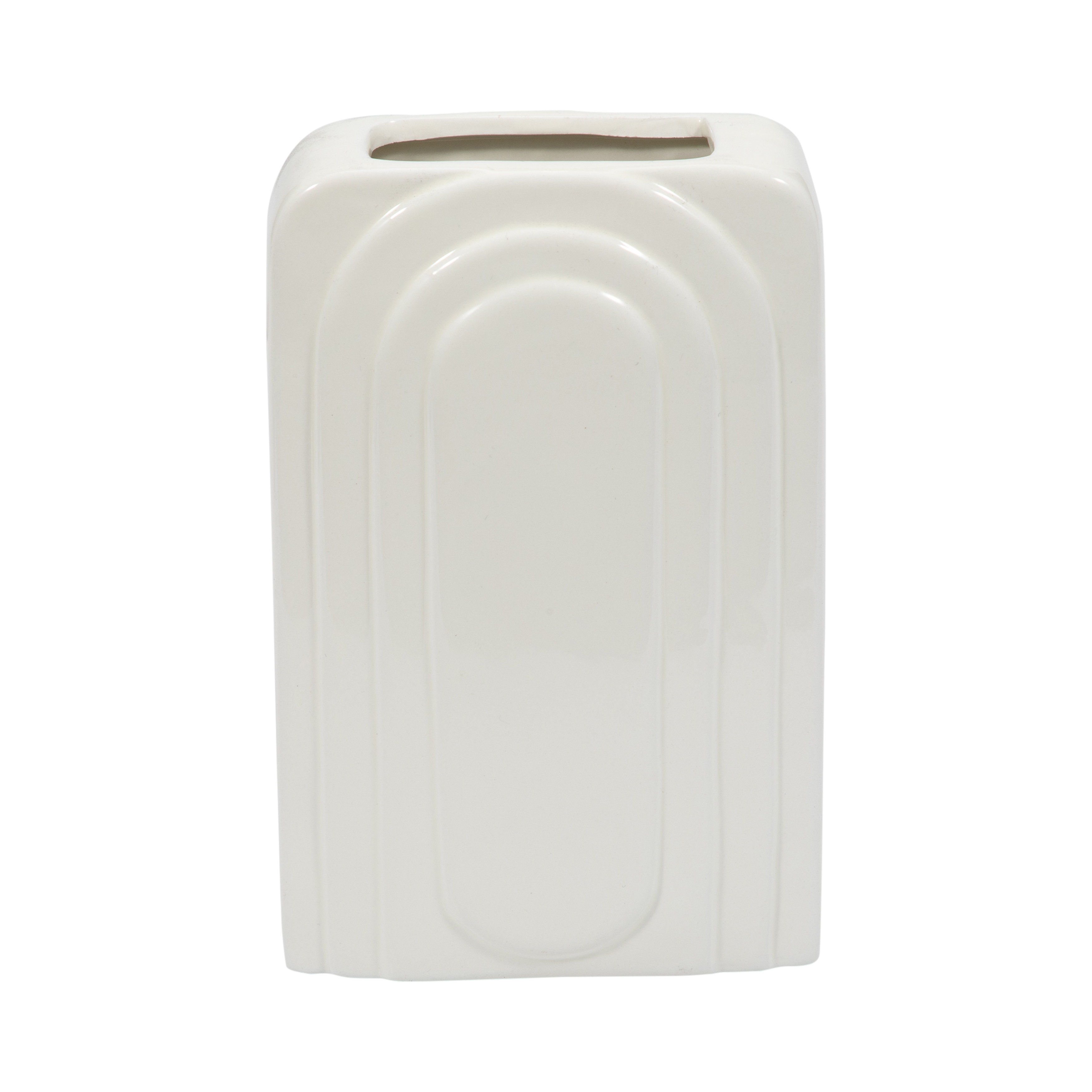 Joss & Main Mitchell Stoneware Dolomite Vase with Modern Arched Design ...