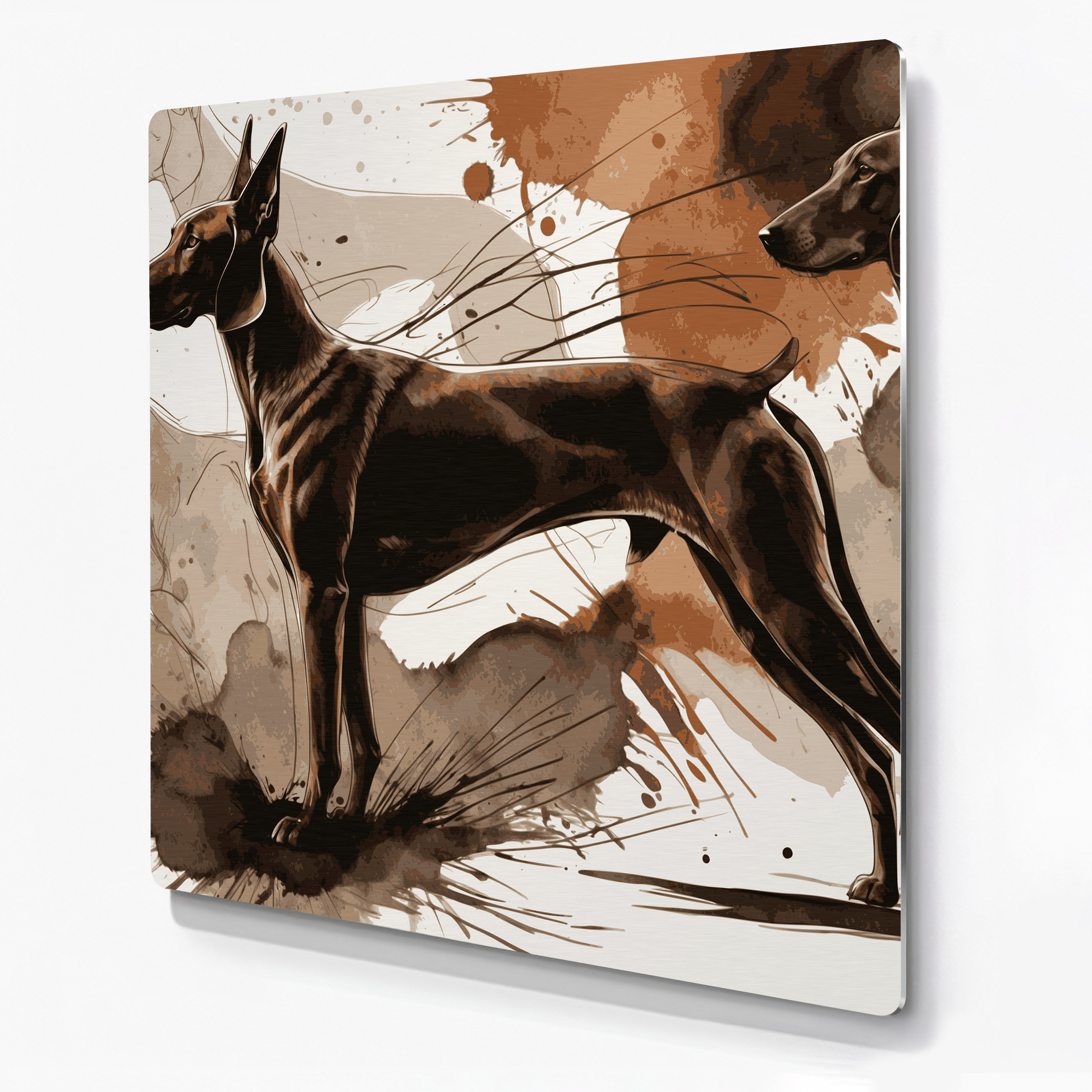 Lark Manor™ Dogs Ibizan Hound Beige Metal Wall Art | Wayfair