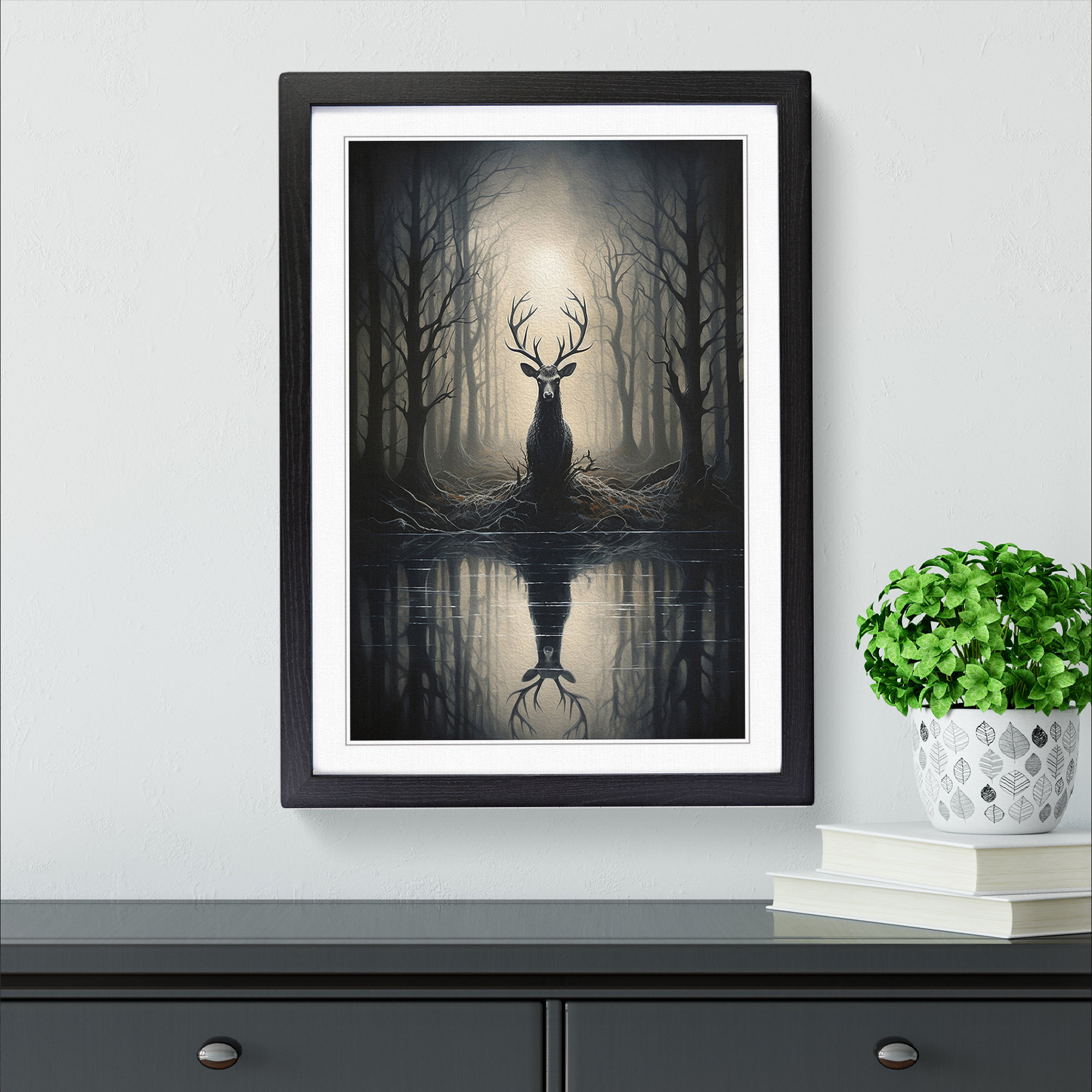 Alpen Home Stag In A Forest Gothic - Print | Wayfair.co.uk
