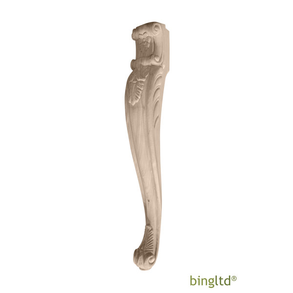 BingLTD - 30 1/4" Tall Unfinished Rubberwood David Dining Table Leg ...