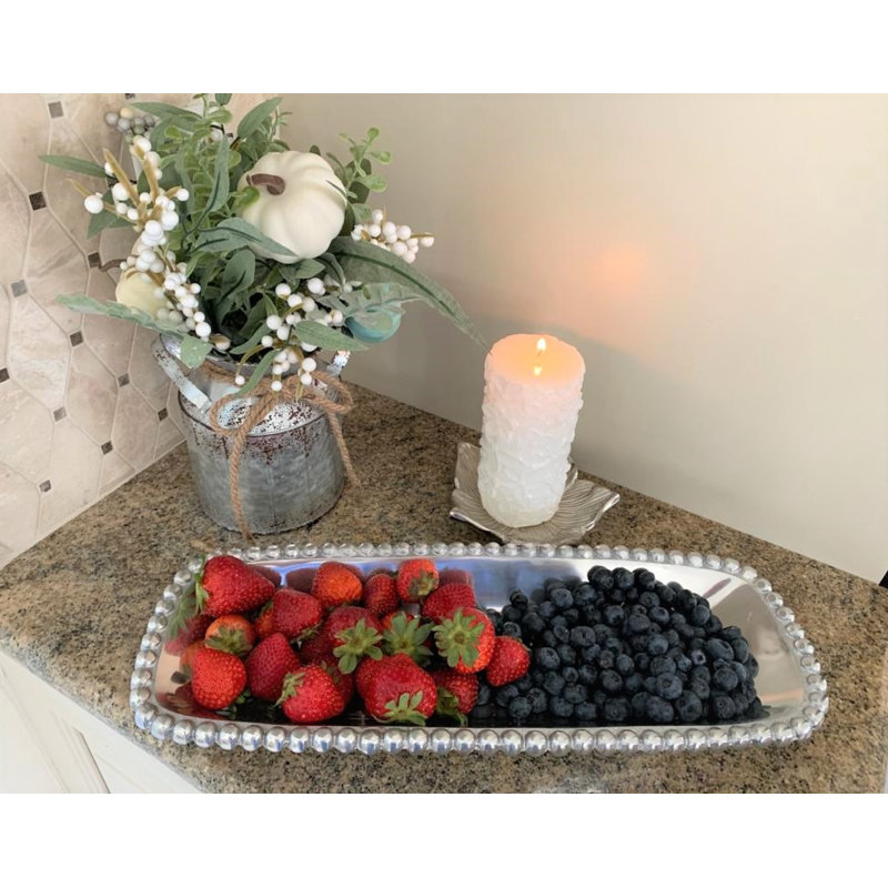 House of Hampton® Galaviz Beaded Platter | Wayfair