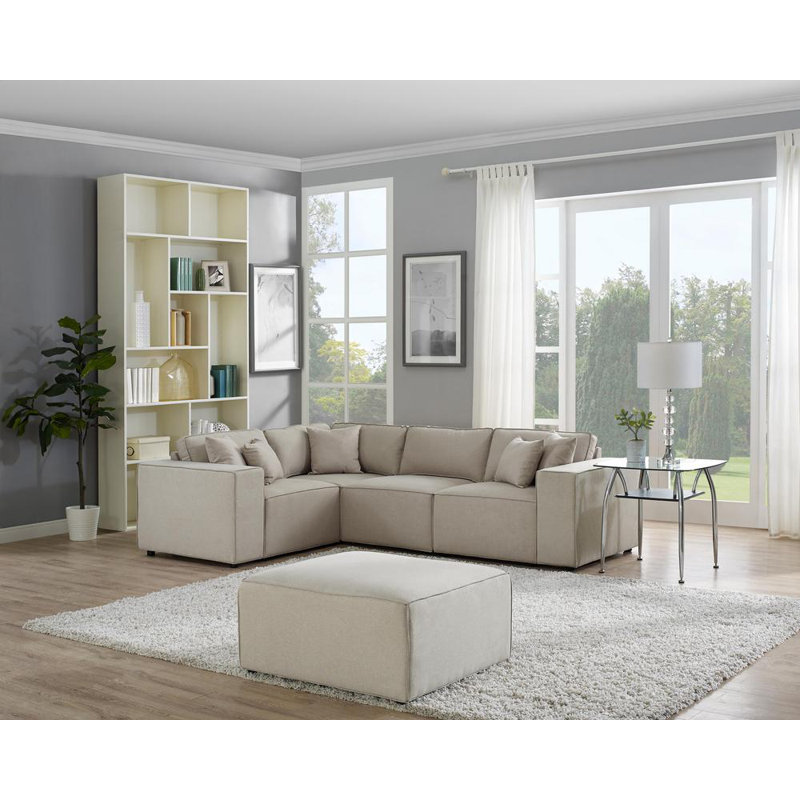 Latitude Run® Thompsontown Art Deco Dreams Modular Sectional Sofa With ...