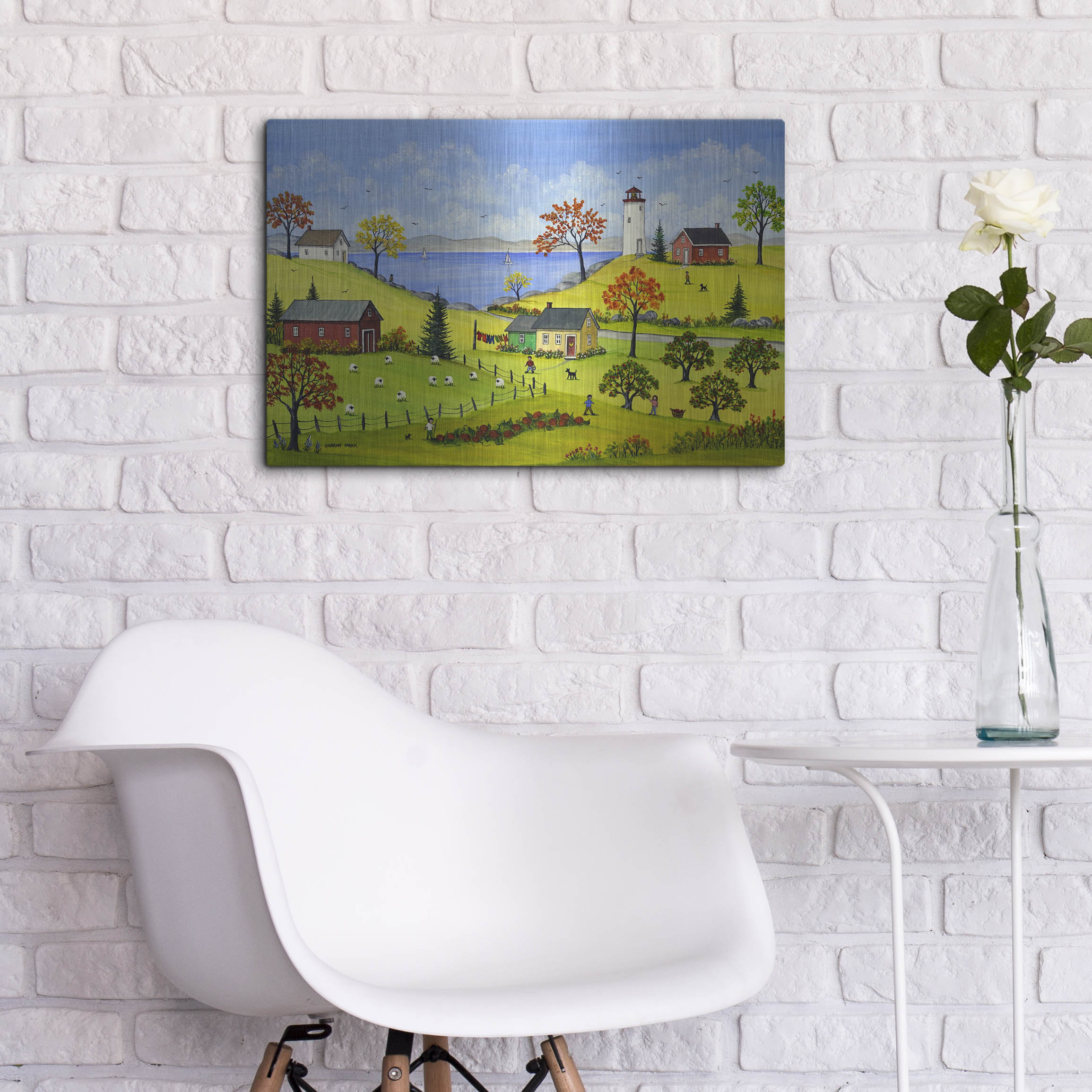 Winston Porter 'Bucolic Autumn' by Sharon Mark, Metal Wall Art, 24"x16 ...