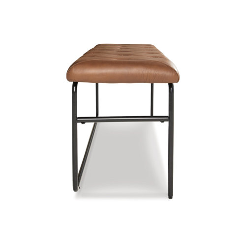 17 Stories Rosezina Genuine Leather Upholstered Bench | Wayfair