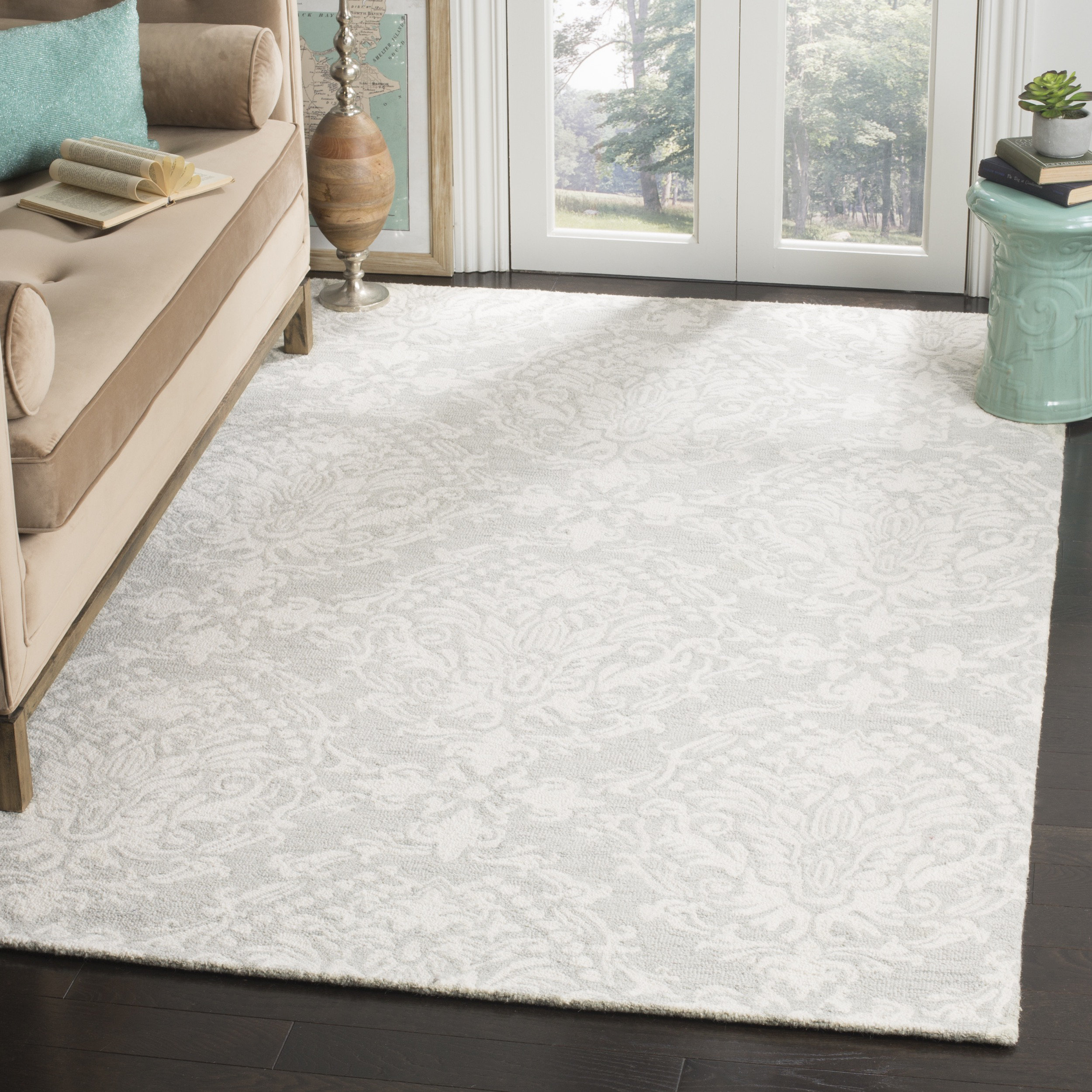 Langley Street Ferrera Hand-Tufted Wool Sage / Ivory Area Rug & Reviews ...