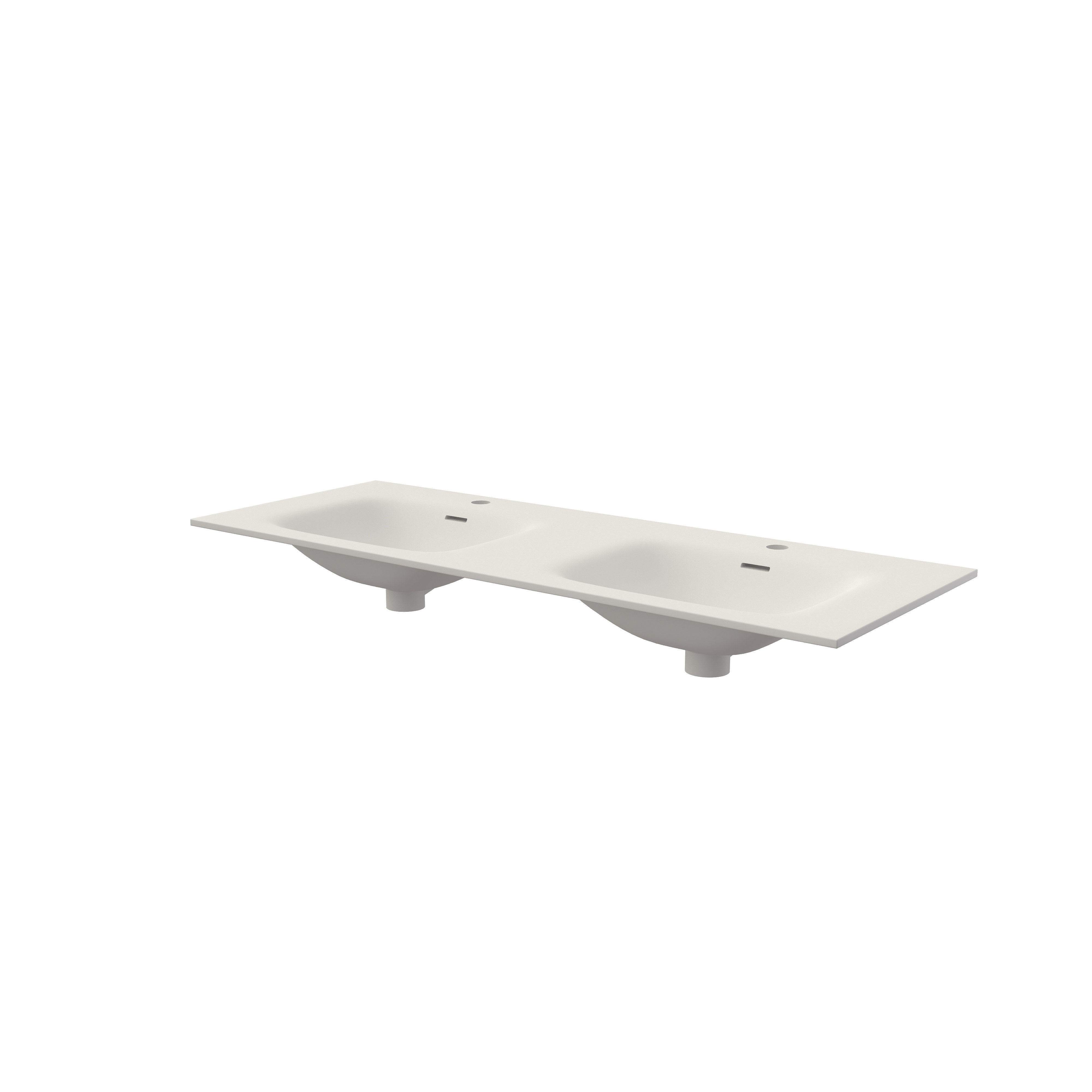 SJ STAR&JANE 47.6'' Solid Surface Double Sink Vanity Top With Single ...