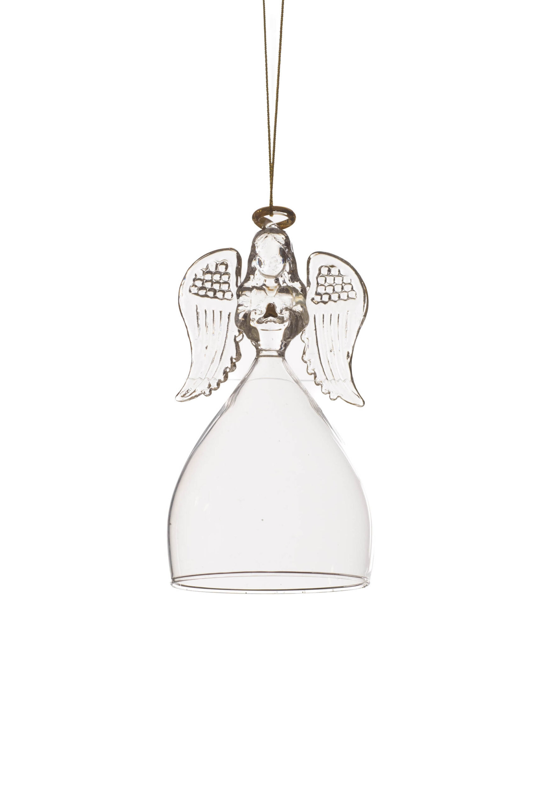 The Holiday Aisle® Fleurizard Glass Bell Angel Hanging Figurine ...