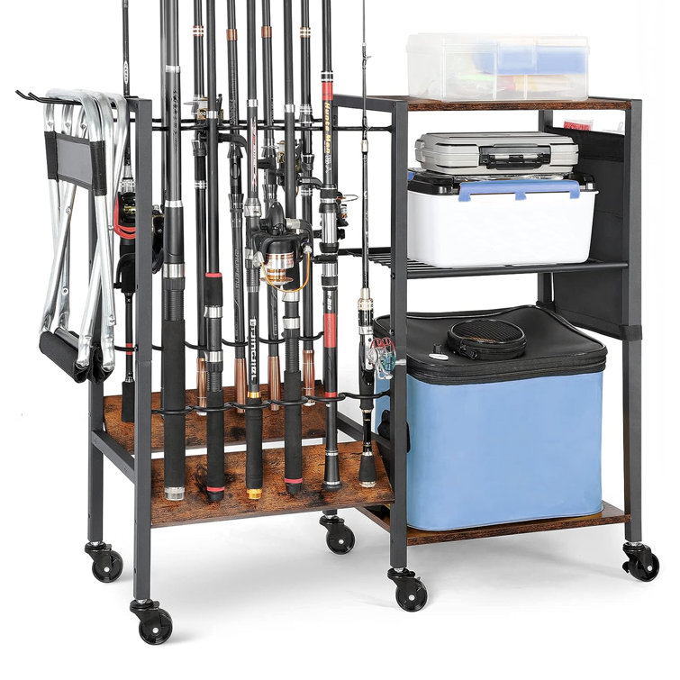 17 Stories Sibie Freestanding Multi-Use Fishing Rack | Wayfair