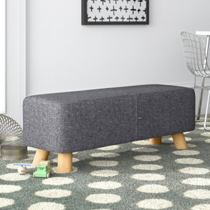 Mack + Milo Artis 81cm Wide Rectangle Solid Colour Footstool Ottoman ...