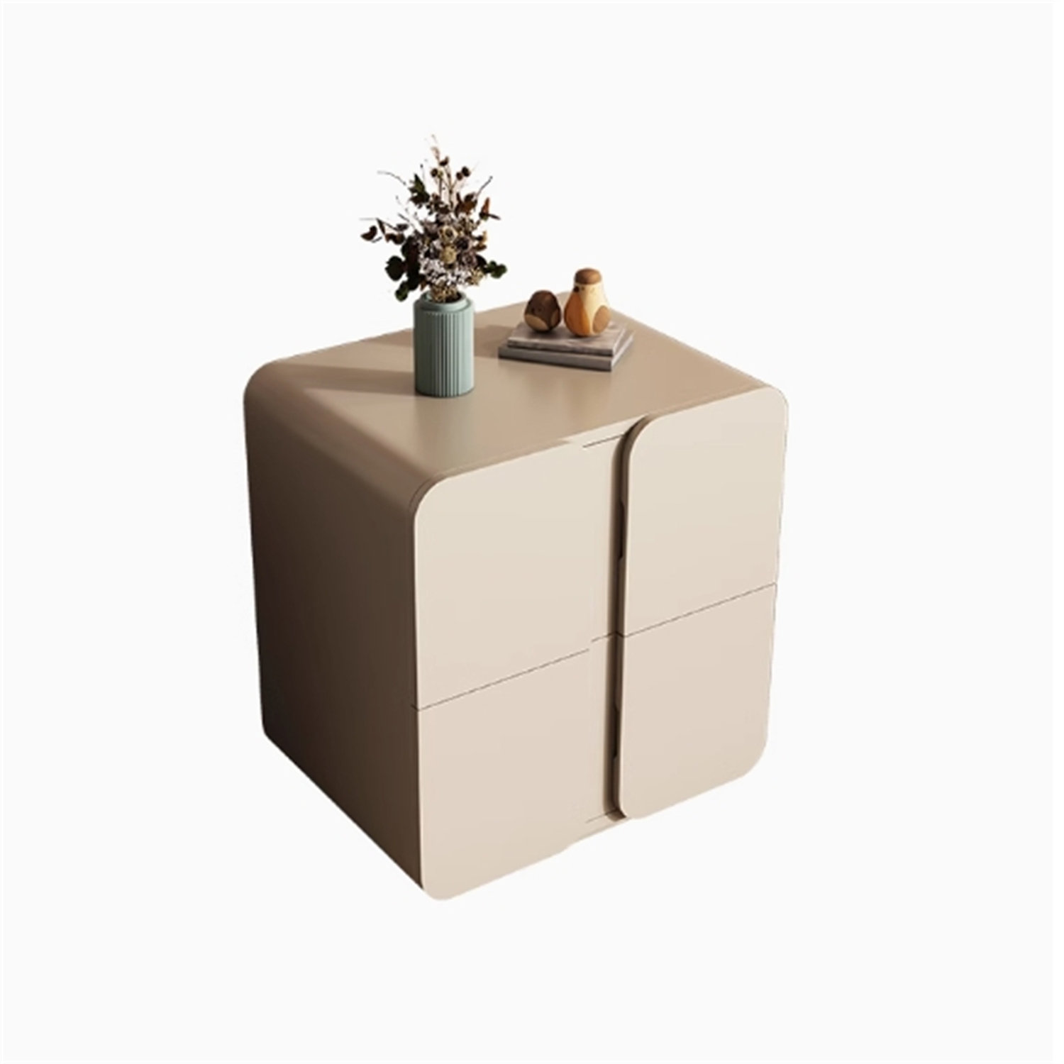 Latitude Run® Bedside Table, Simple Modern Cream Bedside Table, Bedroom ...