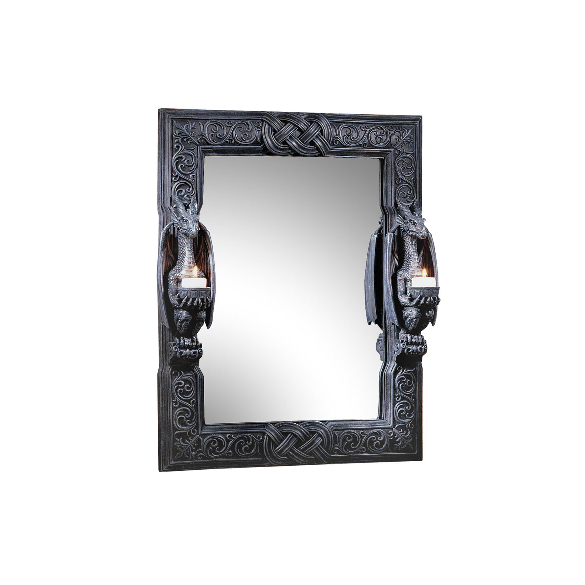 Design Toscano Dragons Thorne Twin Dragons Wall Mirror & Reviews | Wayfair