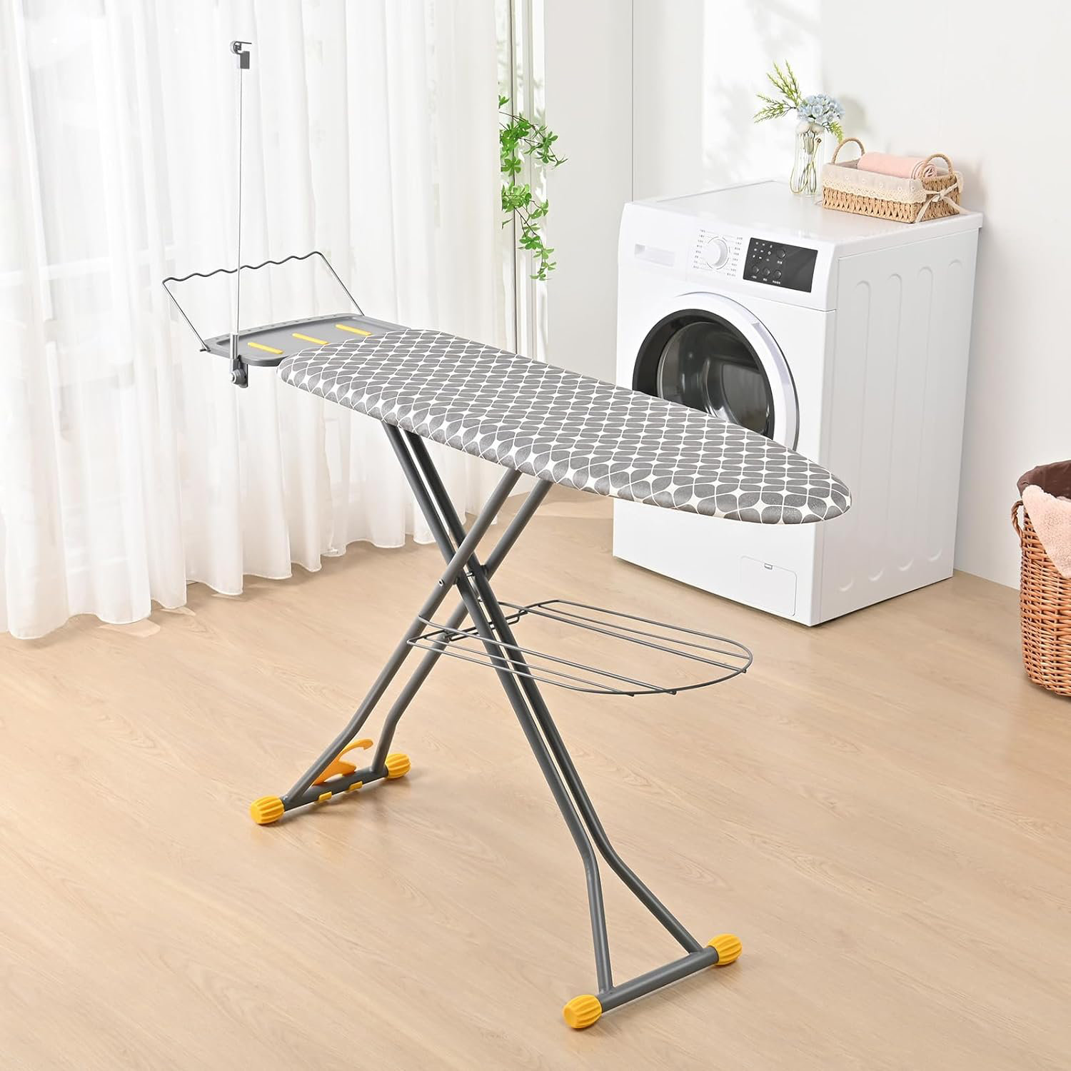 IMPIAR Ironing Board Extra Wide Iron Board with Bottom Storage Tray ...