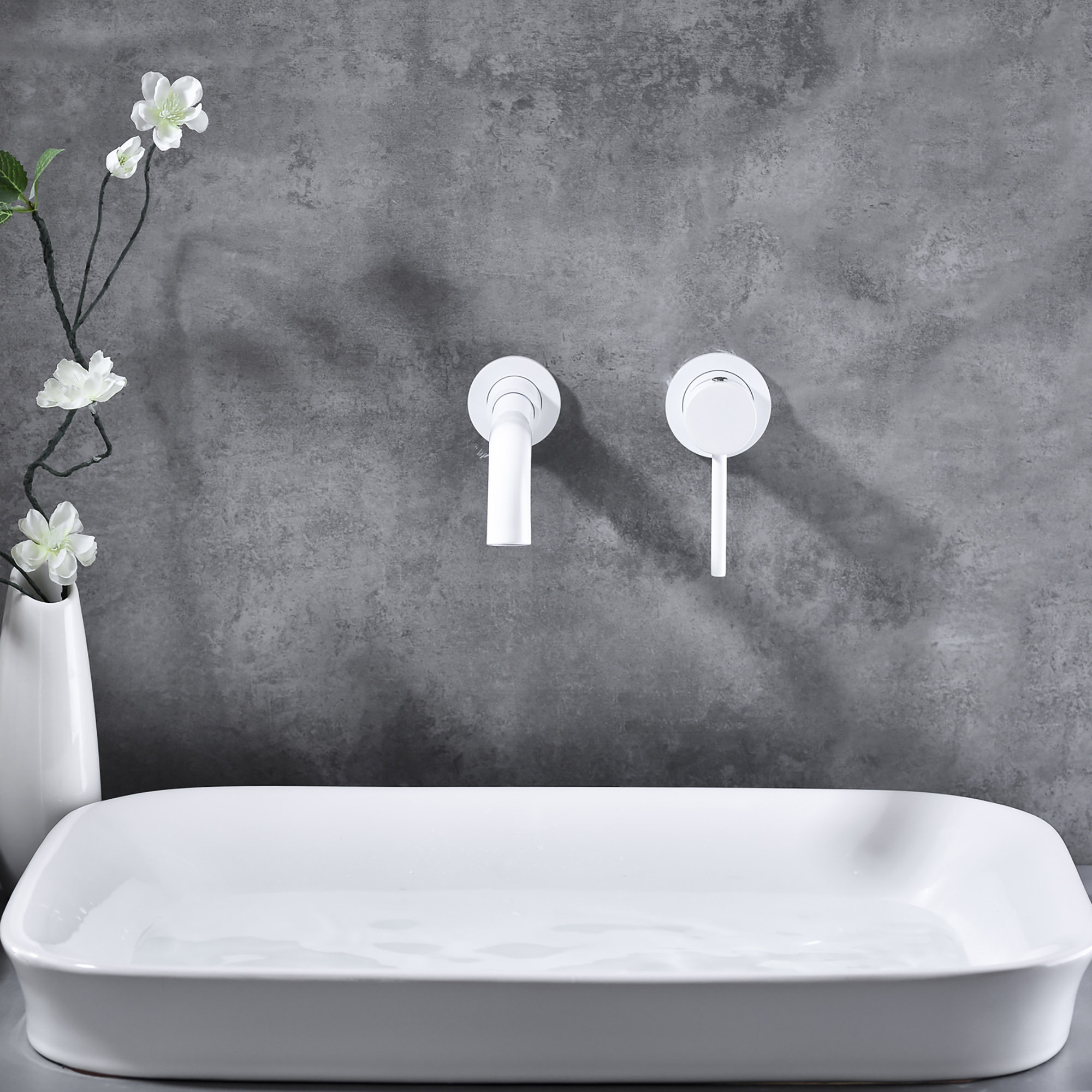 Homein Wall Mounted Faucet Single-handle Bathroom Faucet - Wayfair Canada