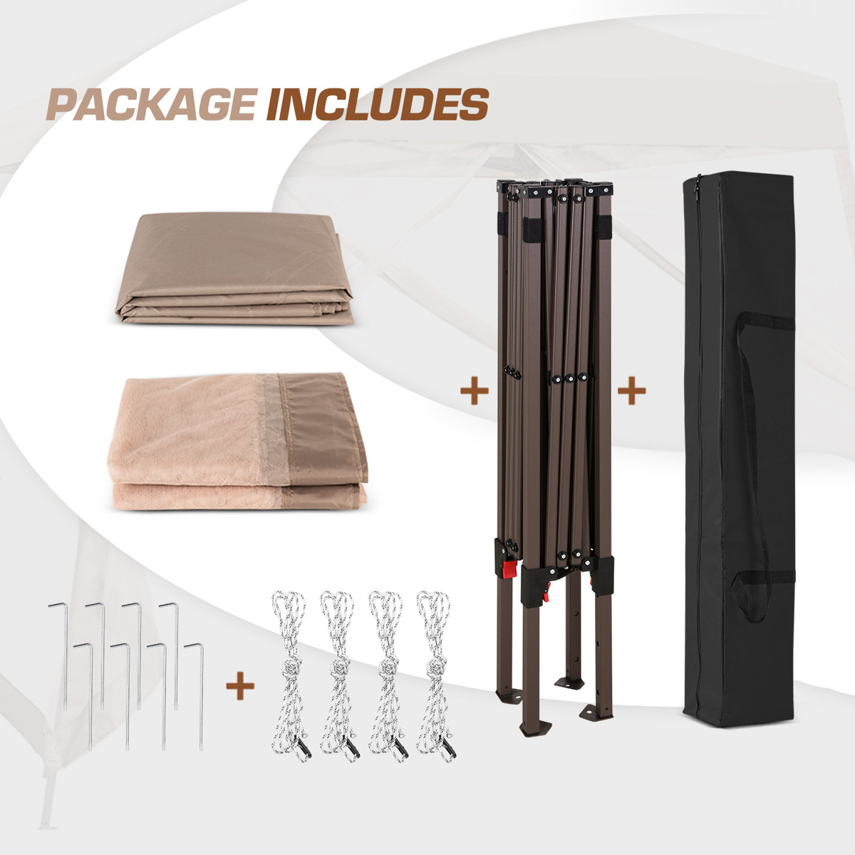 EAGLE PEAK Pop up Patio Gazebo Pop up Patio 10 Ft. W x 10 Ft. D Slant ...