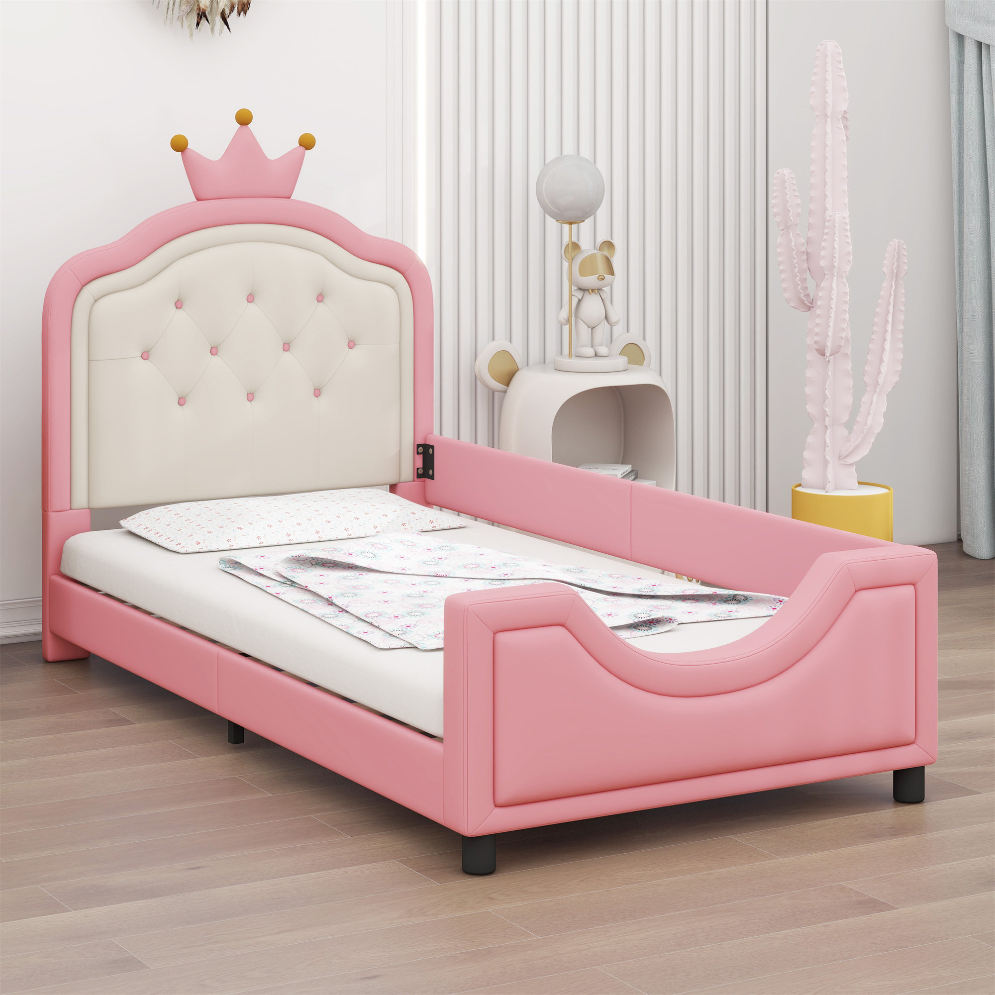 House of Hampton Cute Princess Upholstered Daybed Low To The Ground ...