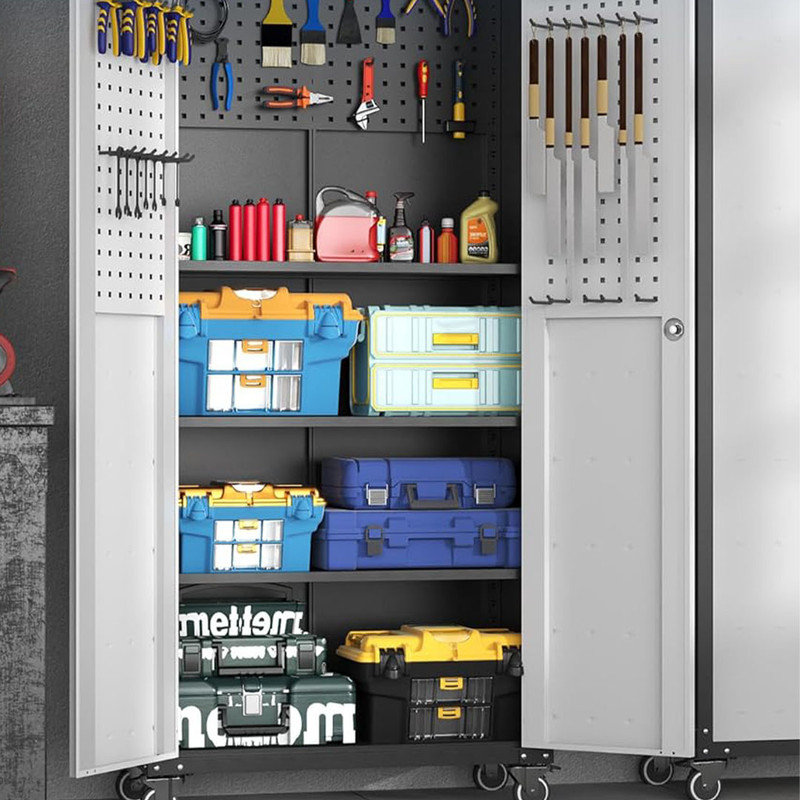 WFX Utility™ Garage Metal Storage Cabinet with Pegboard and Adjustable ...