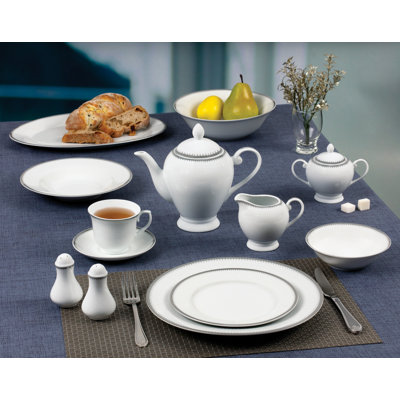 Lorren Home Trends Porcelain China Dinnerware Set - Service for 8 ...