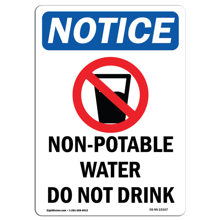 SignMission Non-Potable Water Sign | Wayfair