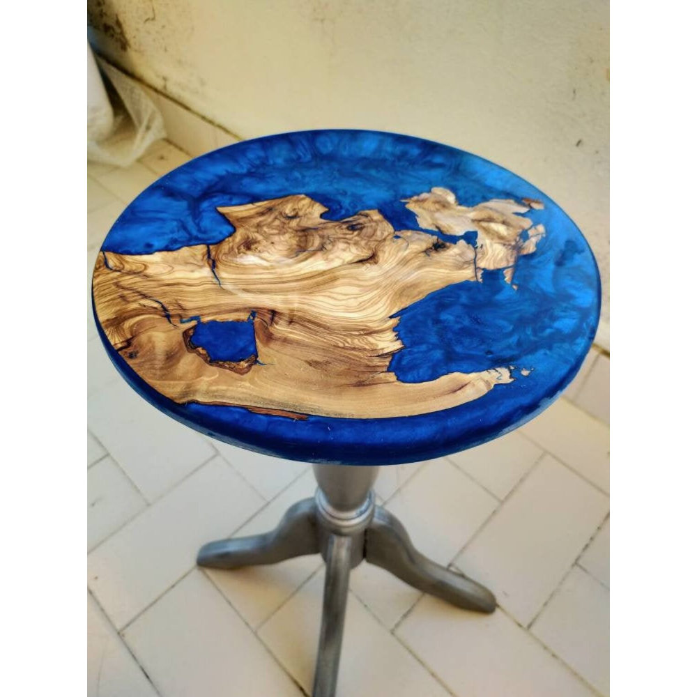 Resinwoodliving Epoxy Resin & Wood Table Top - Metallic Bicolor 07 ...