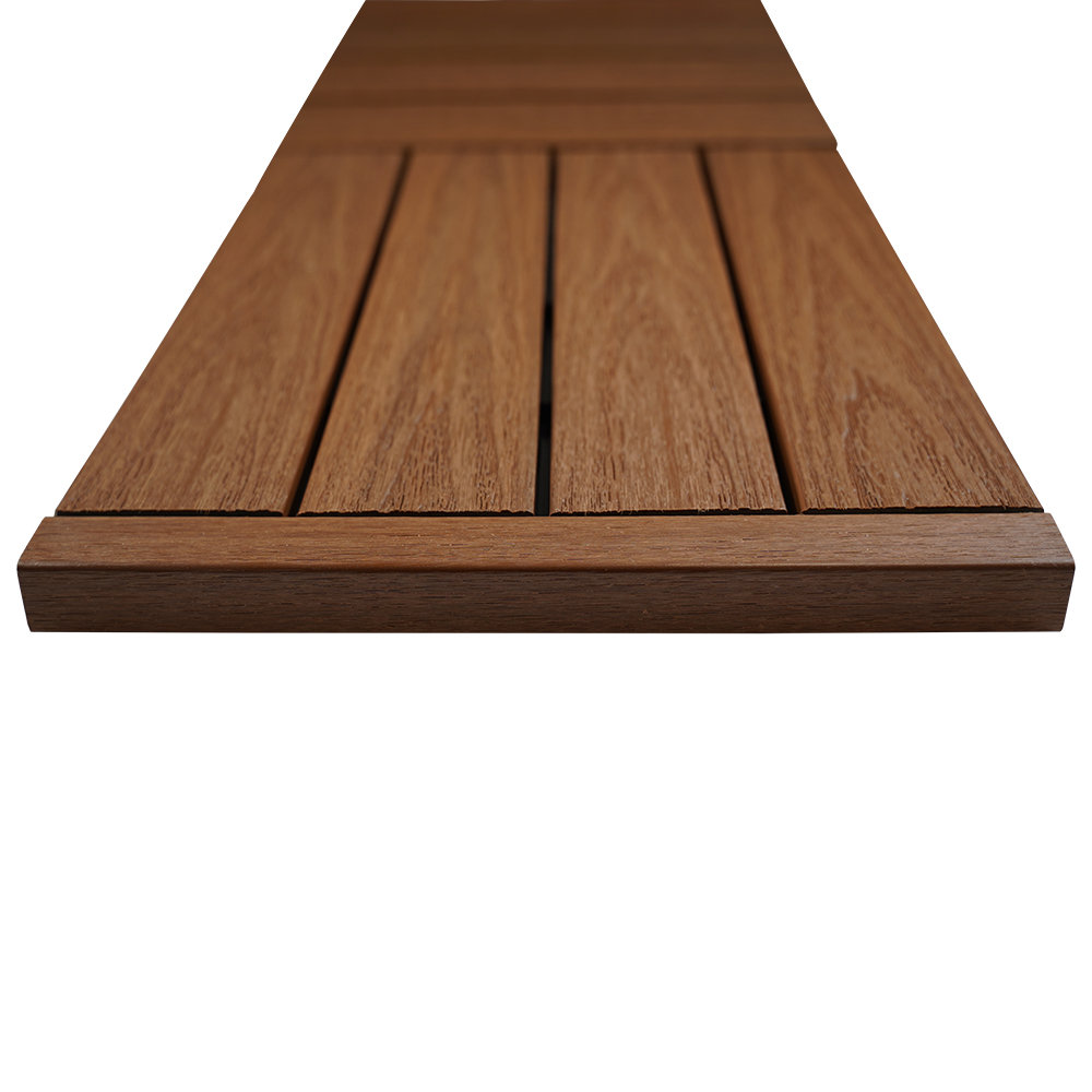 NewTechWood 12" x 1" Composite Interlocking Deck Side Trim in Honduran ...