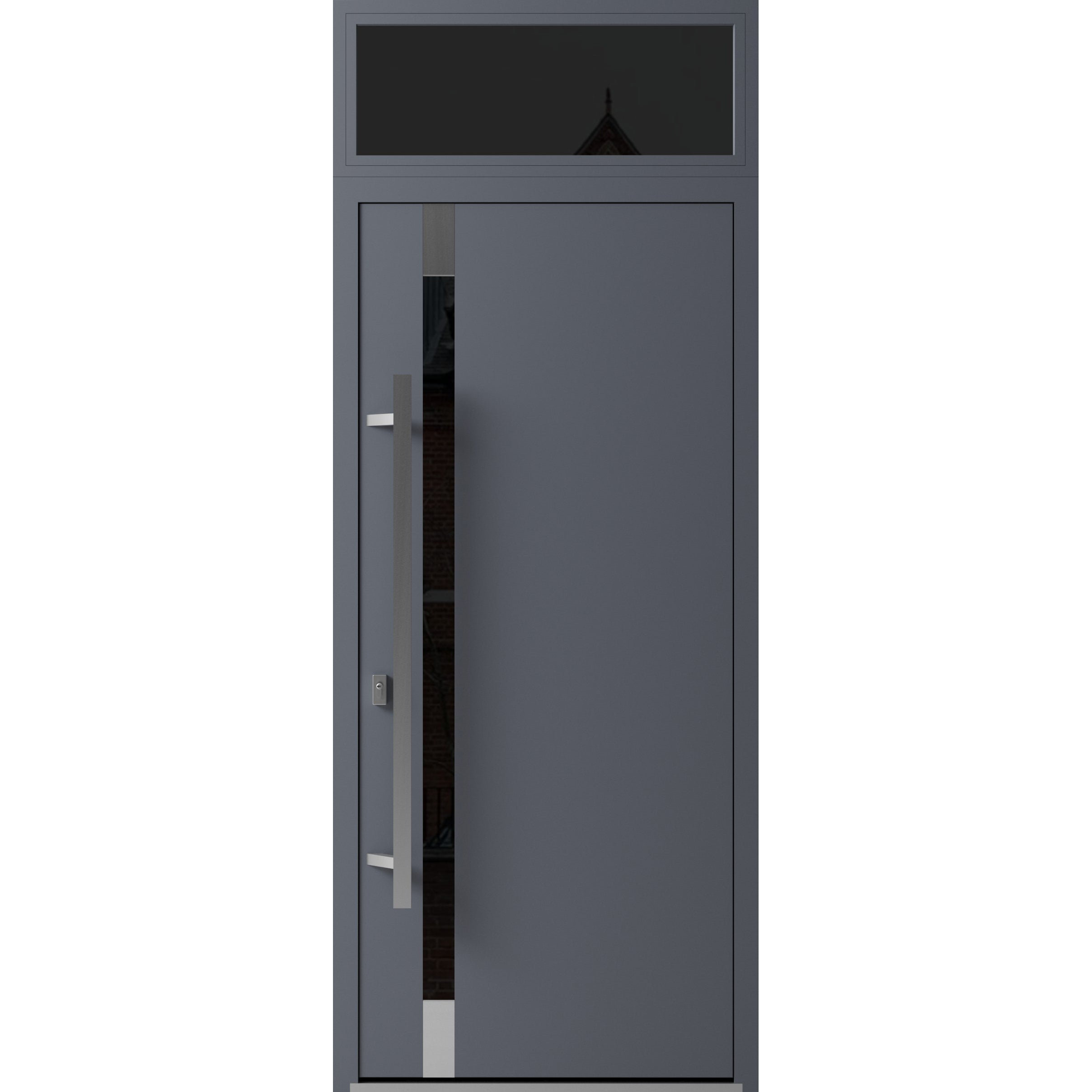 VDomDoors Front Exterior Prehung Steel Door Ronex 1011 Grey Top ...