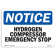 SignMission OSHA Notice - Hydrogen Compressor Emergency Stop Sign ...