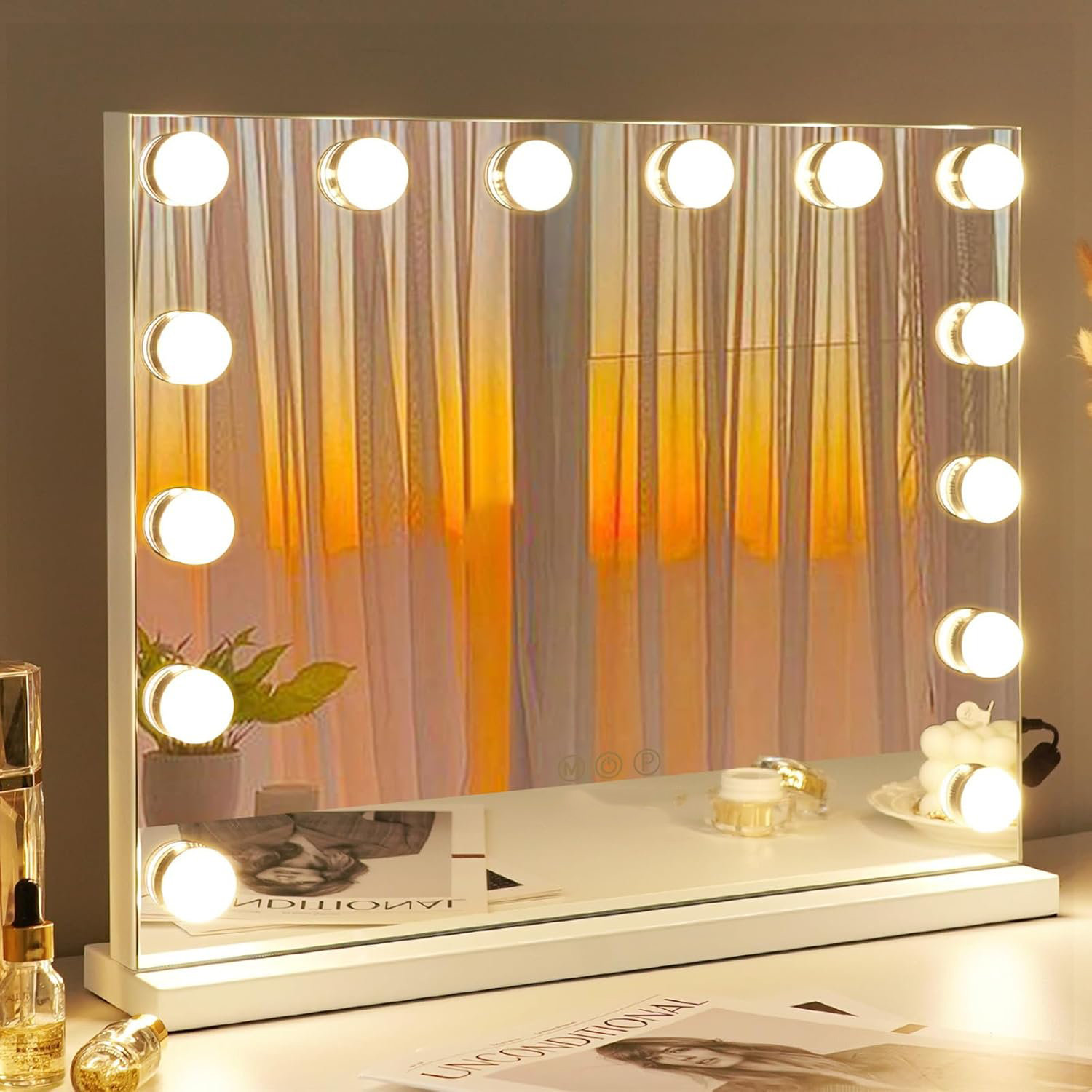 Symple Stuff Vanity Mirror with Lights Hollywood Lighted Makeup Mirror ...