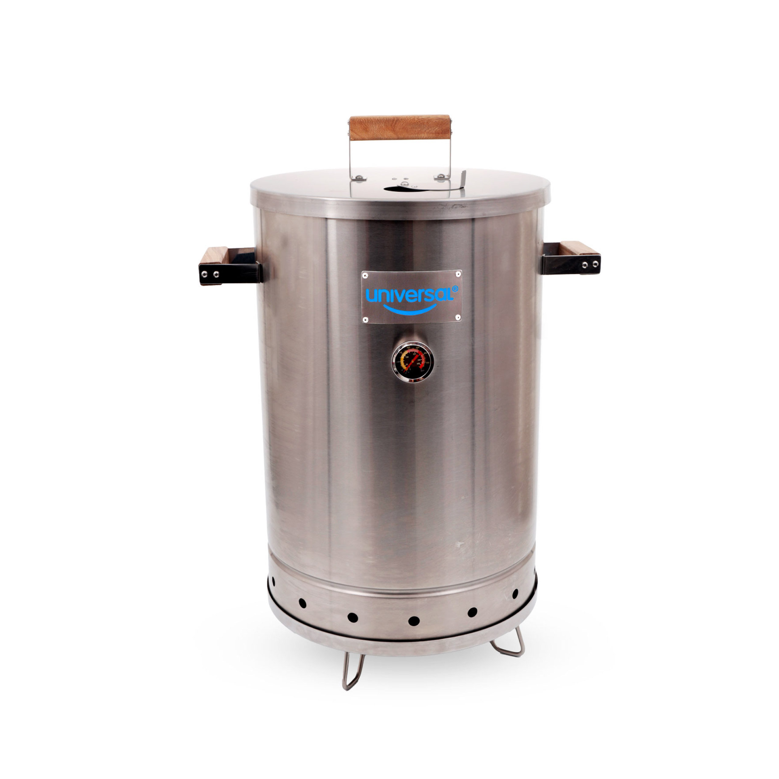 Universal Stainless Steel 20-pound Charcoal Barrel Smoker With ...